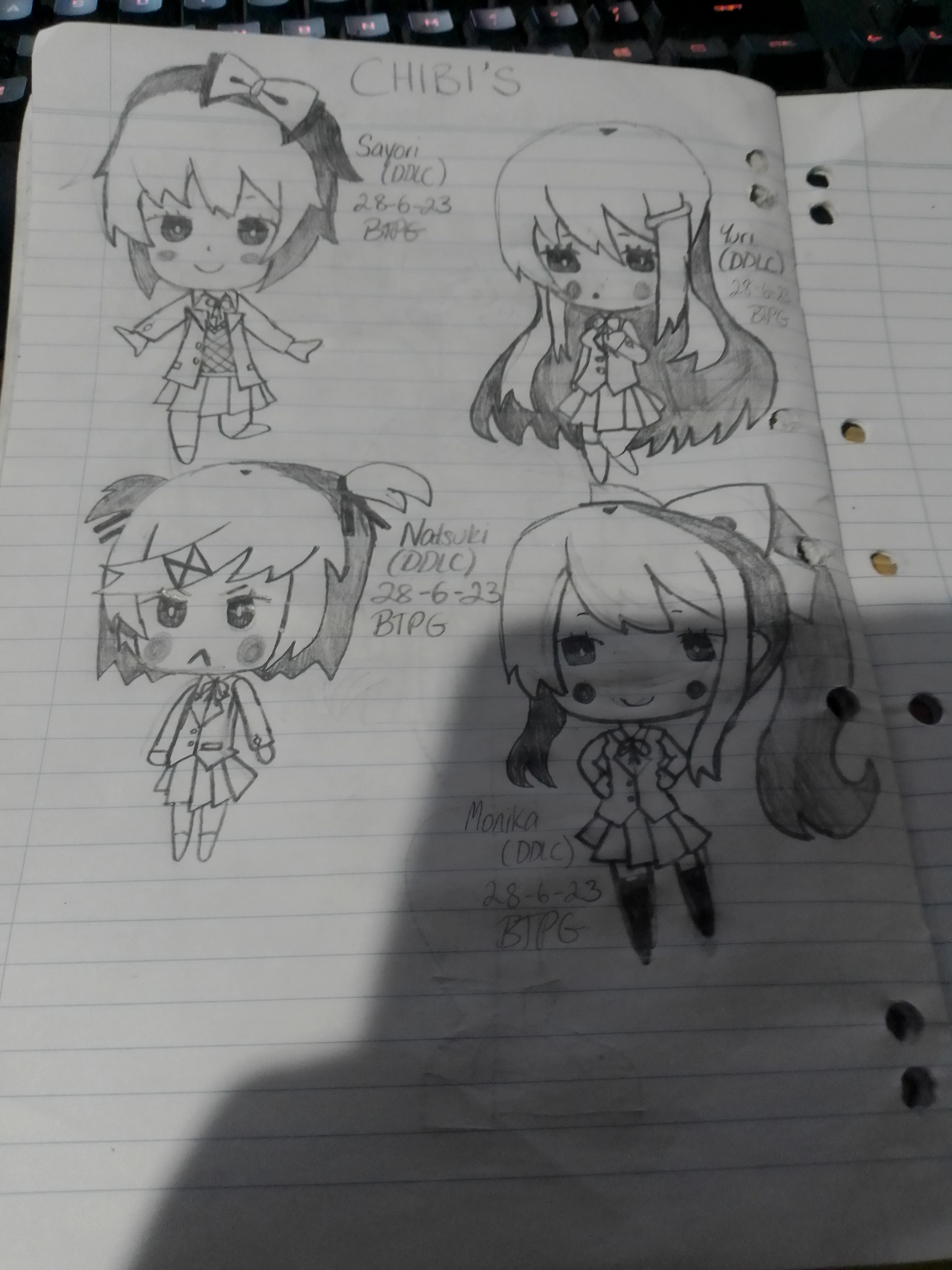 DDLC chibi drawings | Fandom
