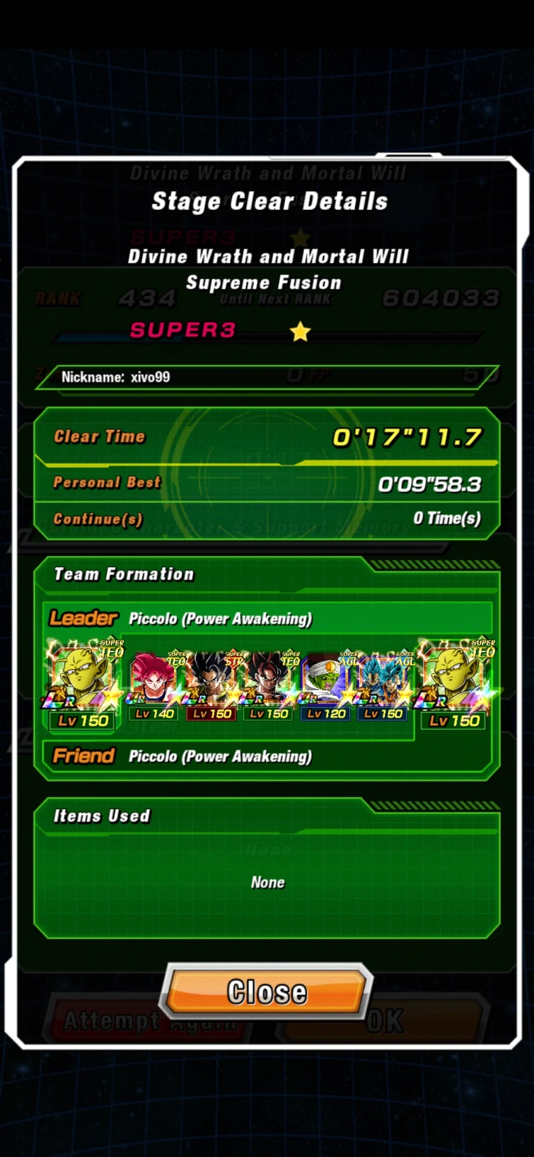 No items vegito run second try win | Fandom