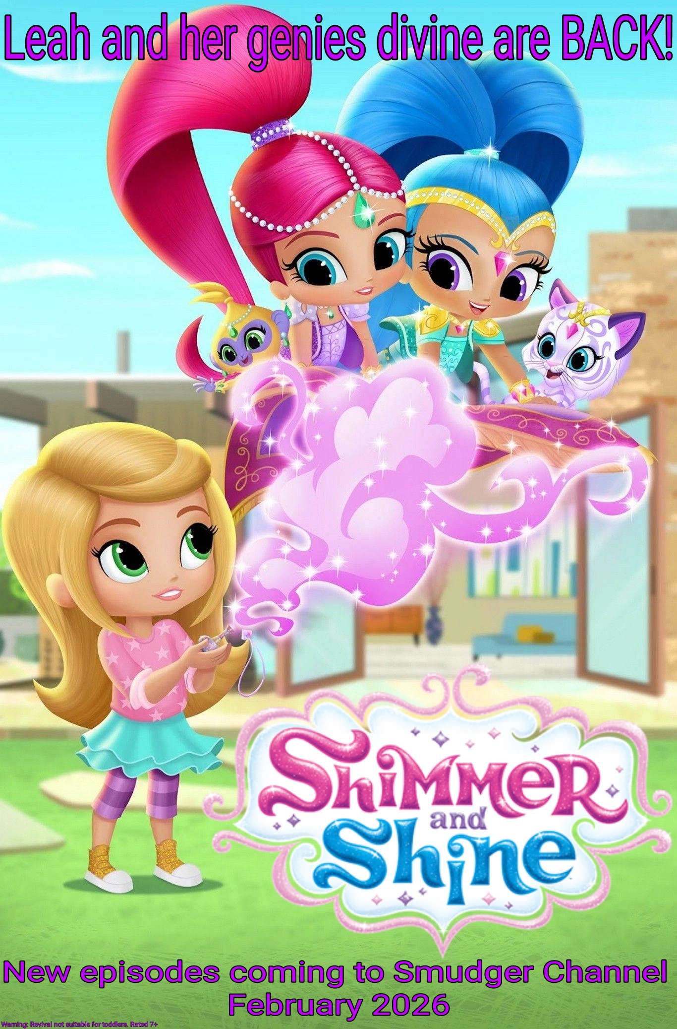 First poster for the Smudger Channel revival of "Shimmer and Shine ...
