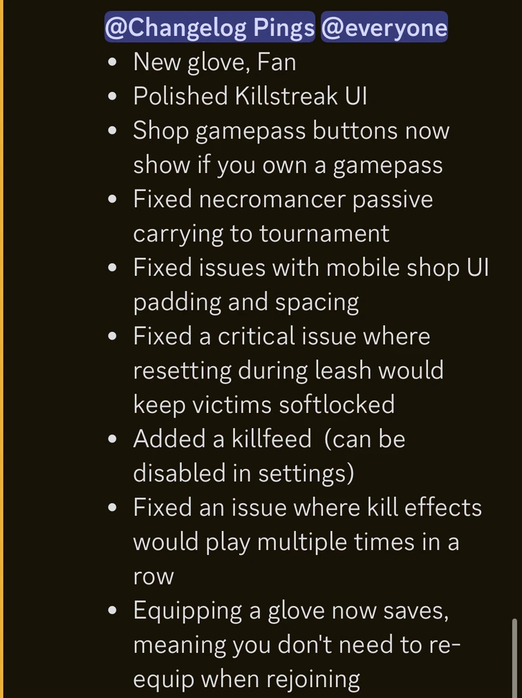 What is the update log | Fandom