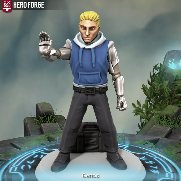 I made (and edited even more) Genos in Hero Forge. | Fandom