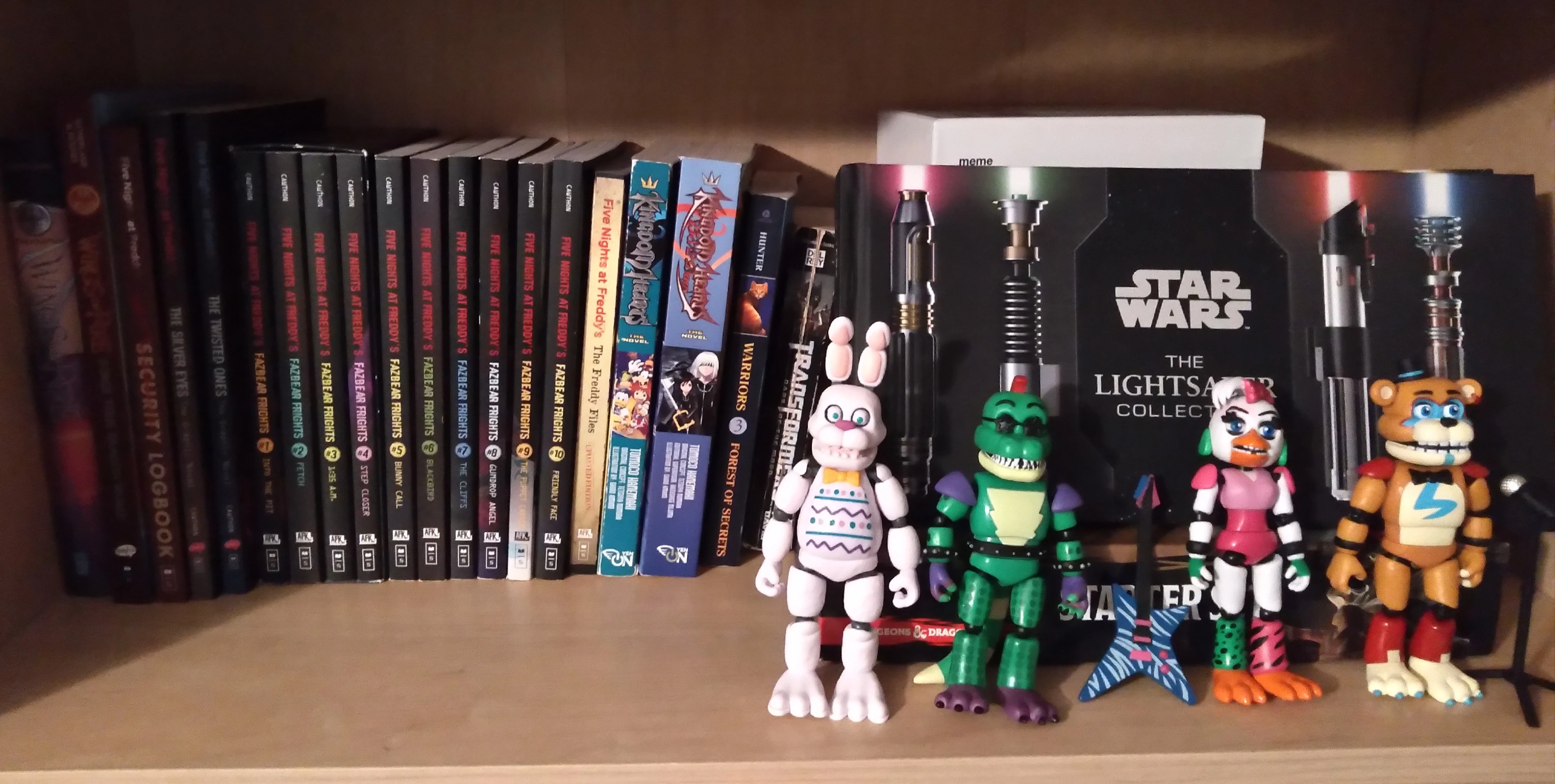Behold! A sneak peek of one of my bookshelves and my Fnaf collection so ...