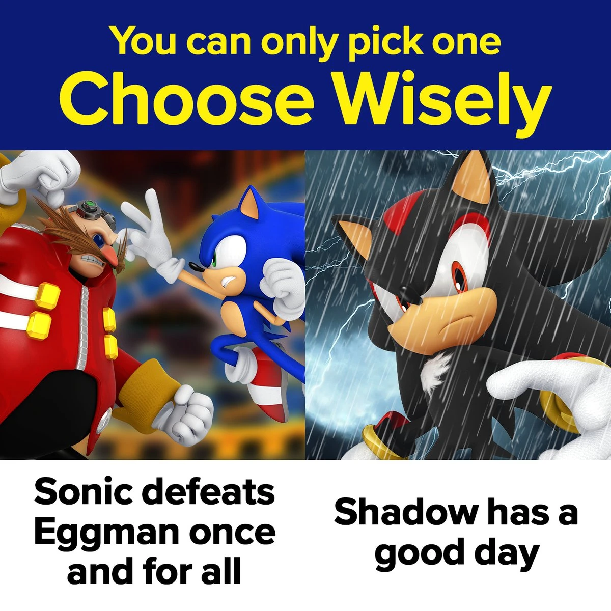 You can only choose one | Fandom