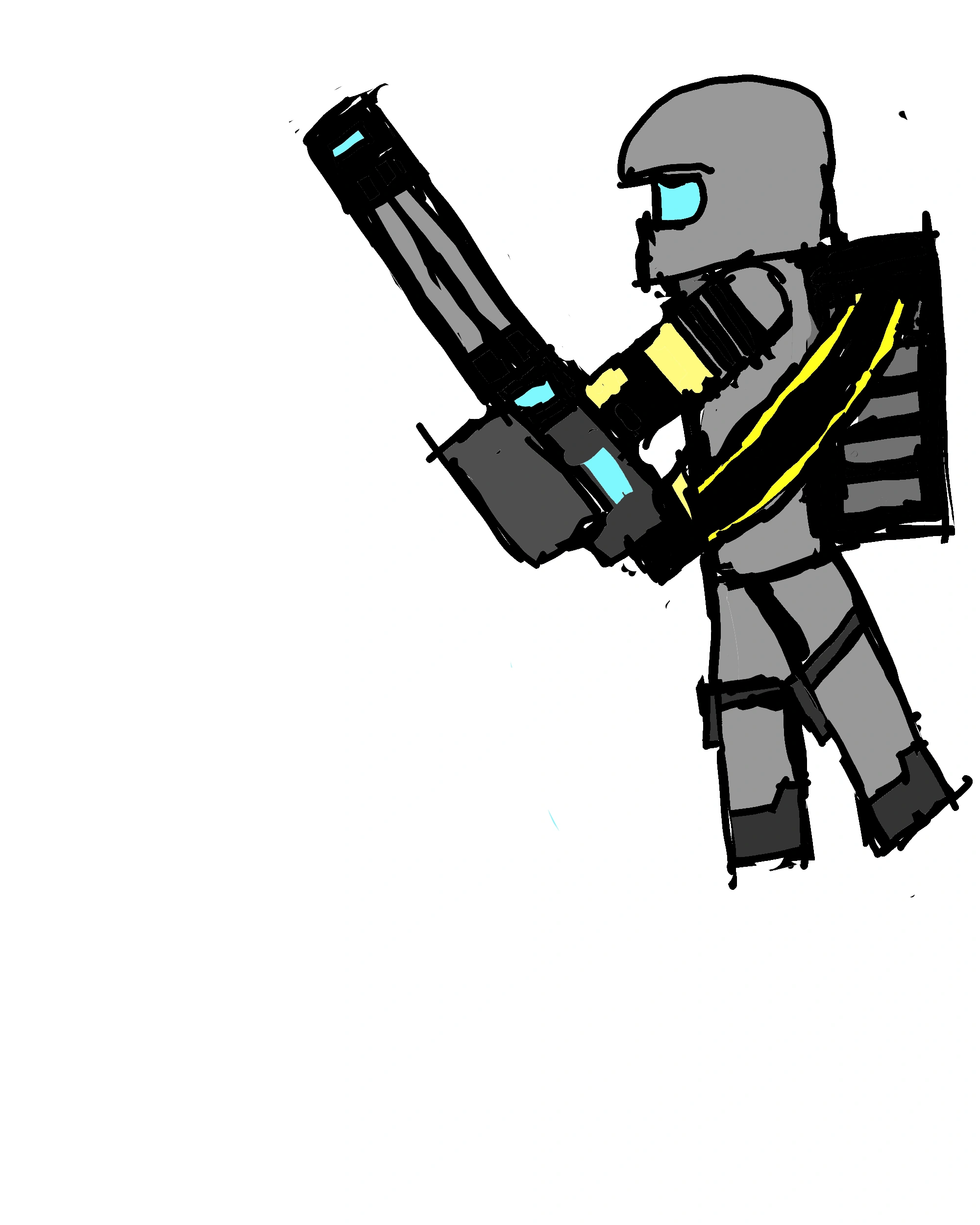 Here, have this minigunner fanart while i go and chug a gallon of ...