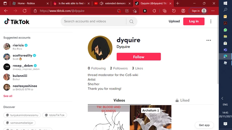 Is the wiki able to find my tik tok?? | Fandom