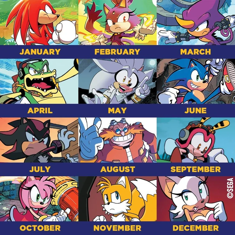 Sonic characters based off your Month | Fandom