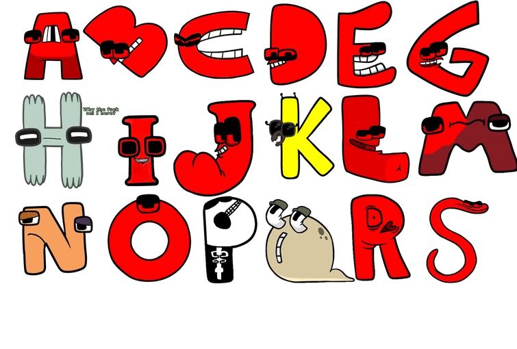 Alphabet lore but (most) of them are colored like “you will die” | Fandom