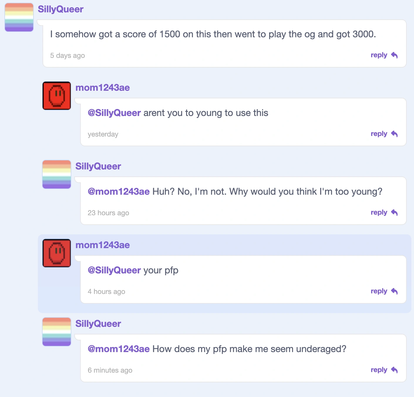 Apparently being genderfaunet makes you so young you don't fit into the requirement of all ages ...