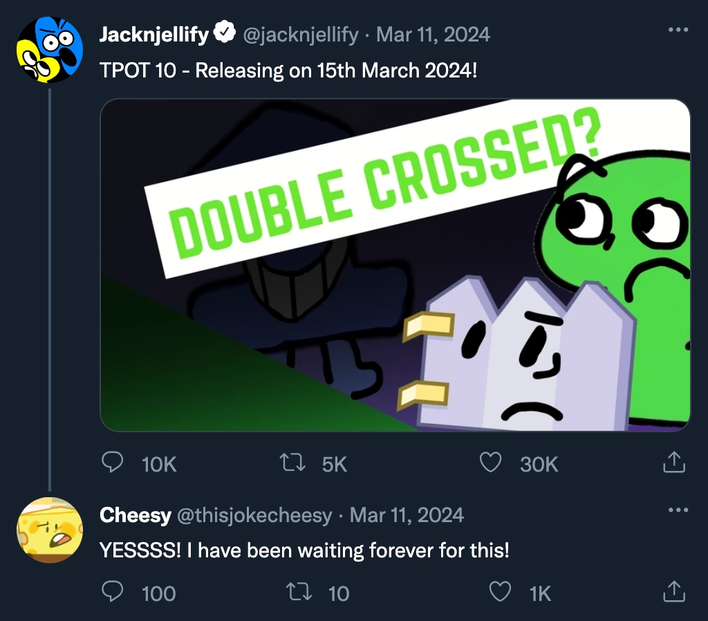 Guys I technically predicted TPOT 10's release date, it's just I was 2 ...