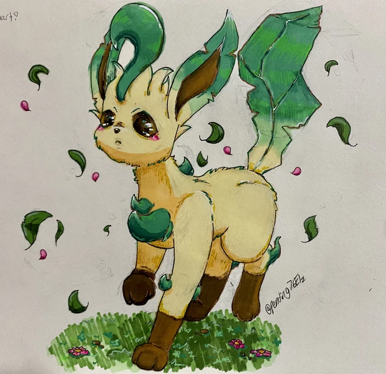 Annnd I’m back with more Fanart, this time it’s Leafeon!! | Fandom