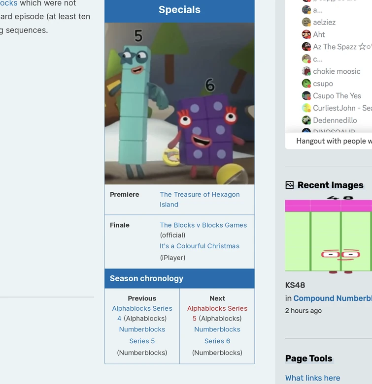Honestly, why is "Alphablocks Series 5" mentioned with a broken link ...