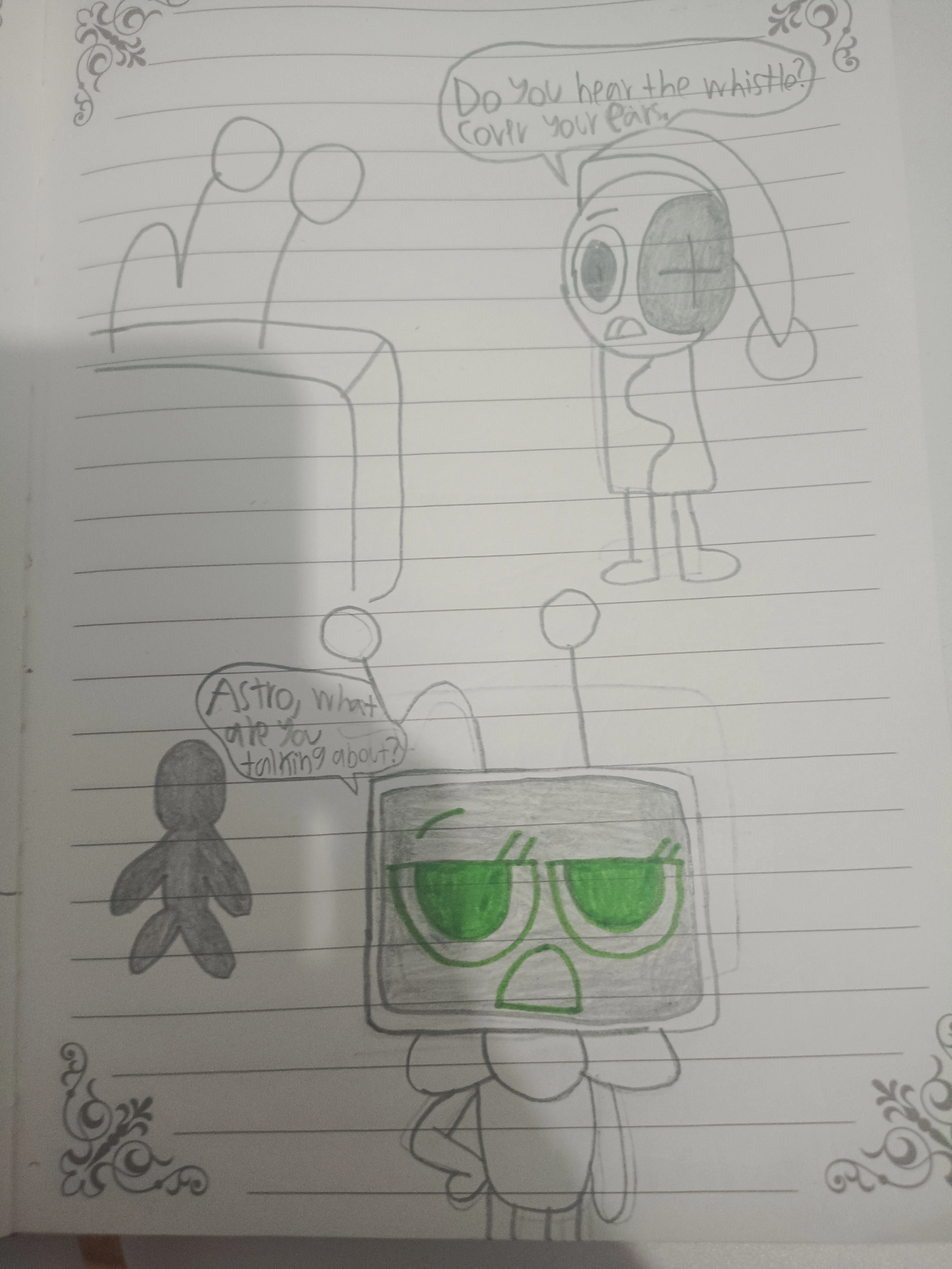 Vee and Astro Comic (My first comic ig, i'm lazy to draw lines cuz i ...