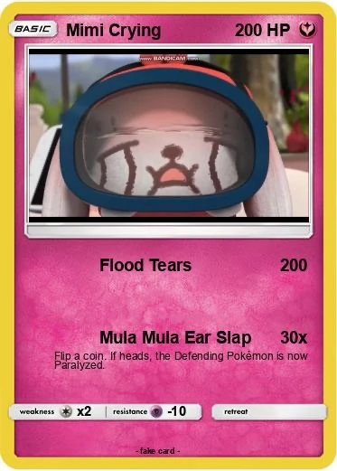 Canimals Mimi crying Pokémon card I made (I want this Pokemon card lol ...