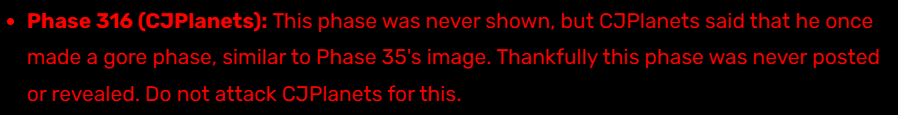 How do we know that CJ's gore phase was supposed to be 316 | Fandom