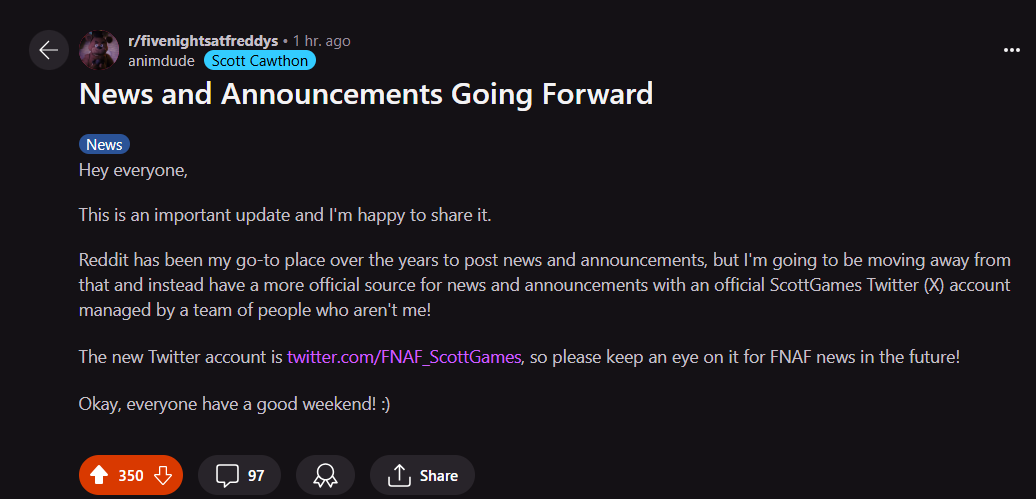 Scott now has a Twitter account! | Fandom