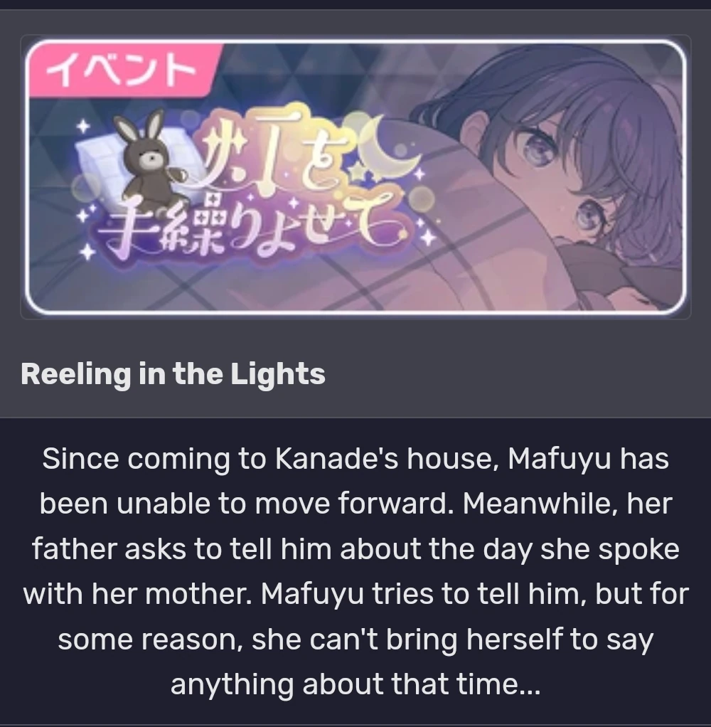 Mafuyu is just so cute there!! New event, Niigo let's go!!!! | Fandom