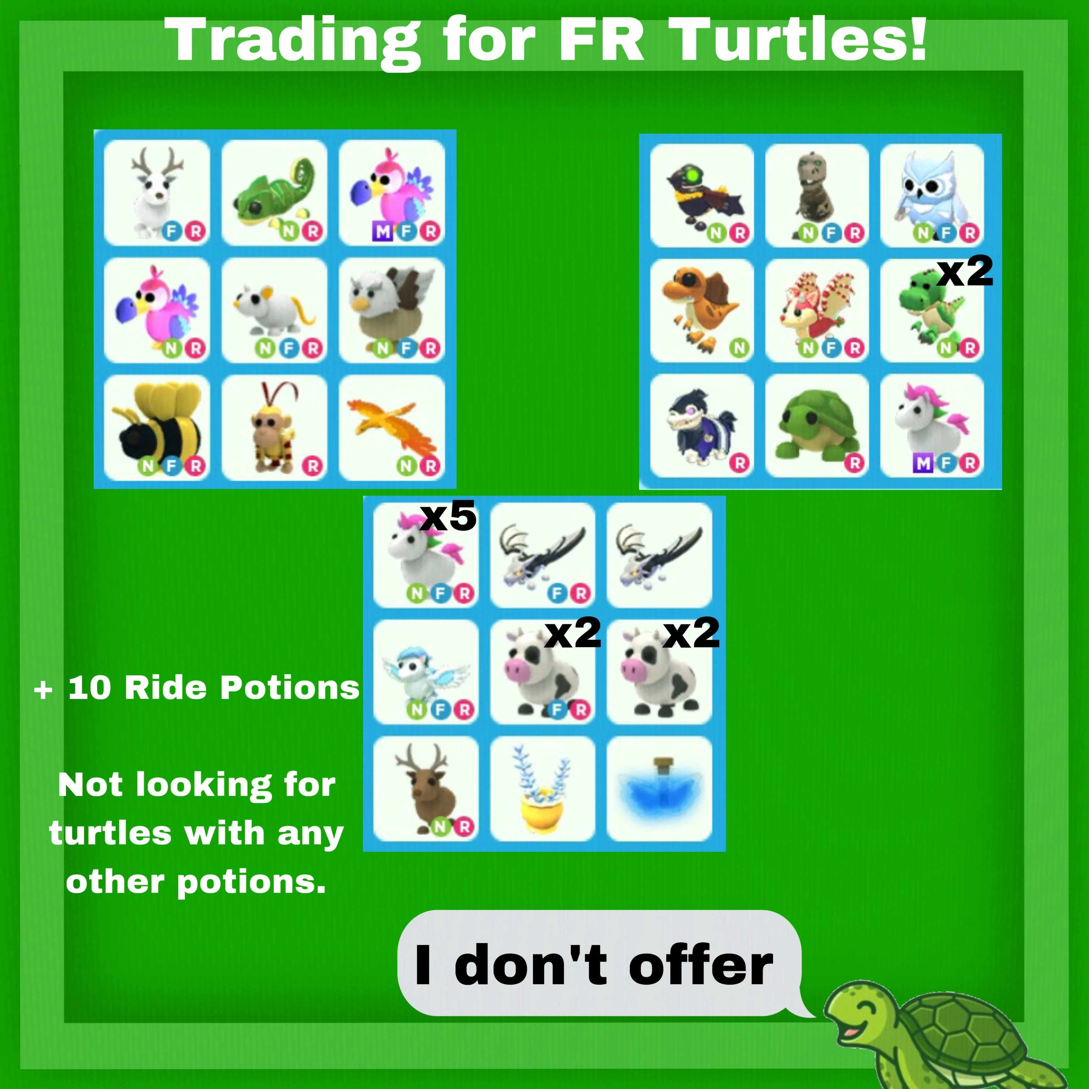 I’m going to need to start color coding what I’m trading for turtles ...