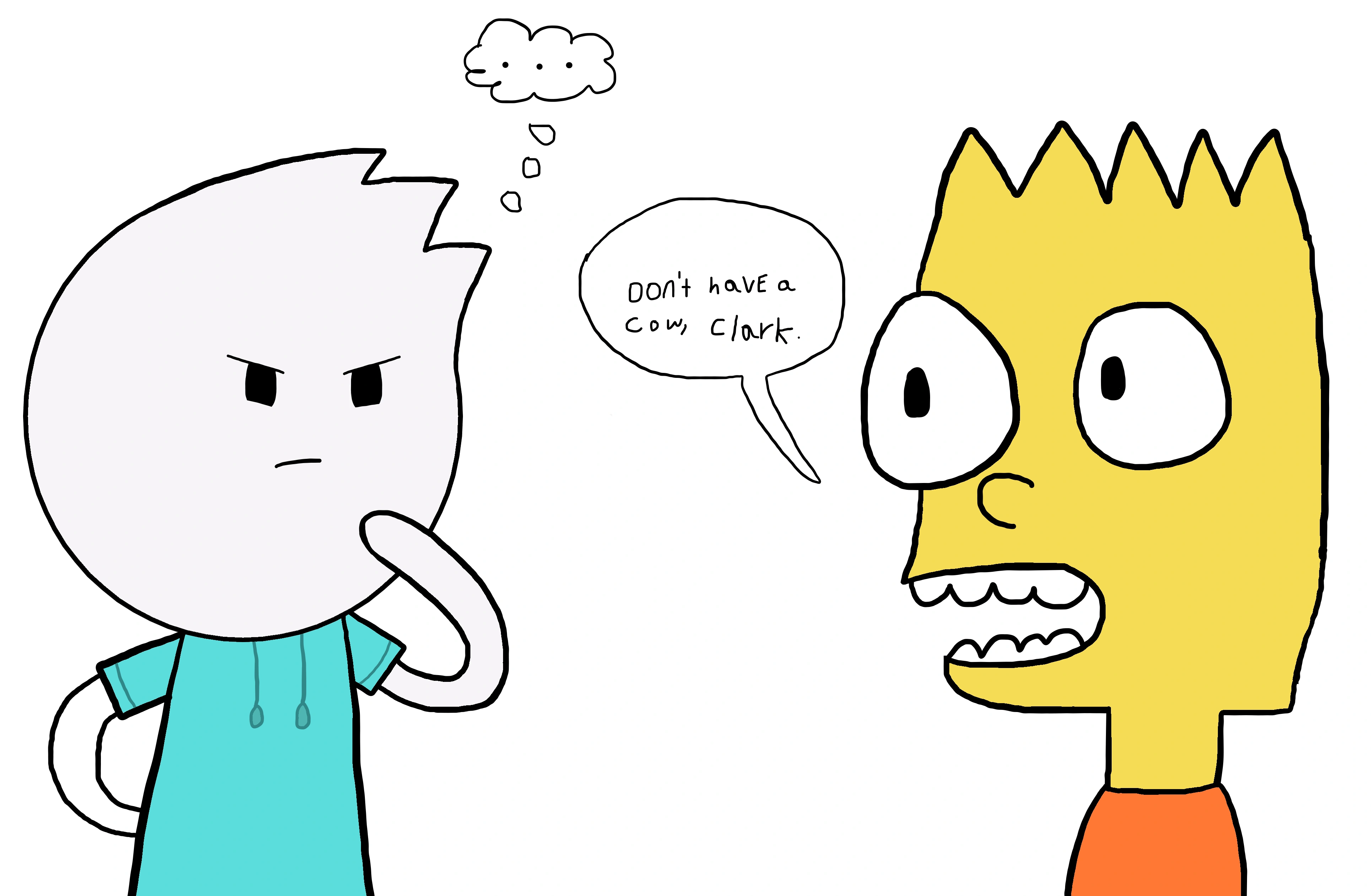 Alex Clark and Bart Simpson fanart lol | Fandom