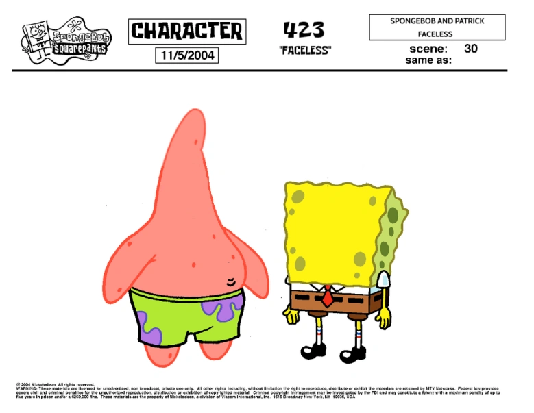 Faceless Spongebob Hari Ini Gambar Spongebob And Patrick Faceless Like