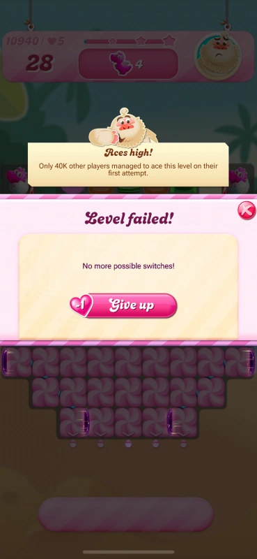 Level failed! No more possible switches! | Fandom