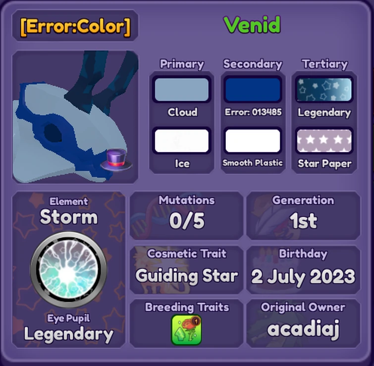 Trading! - Error Color venid, Astro kiki an Astro Saur!! | Fandom