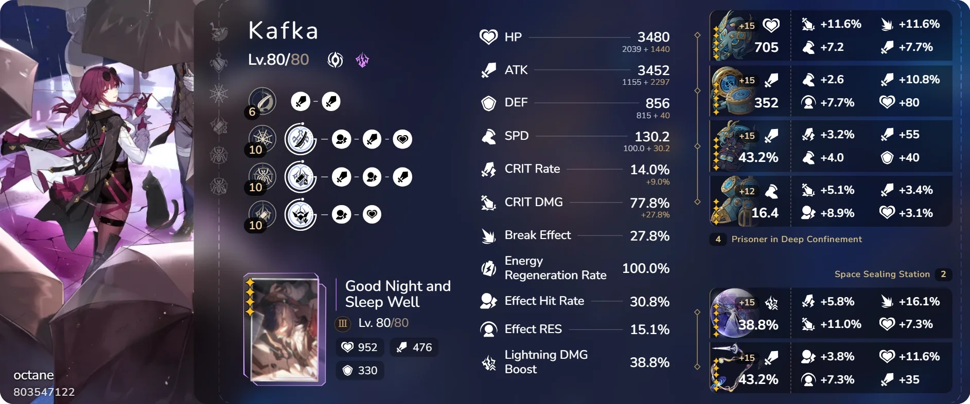 my kafka build (i used a website for help building cause idk what to ...