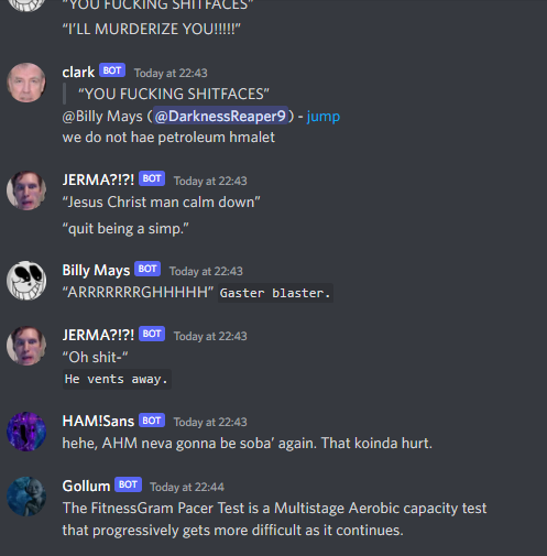 for anyone wondering, this is the current state of the discord server ...