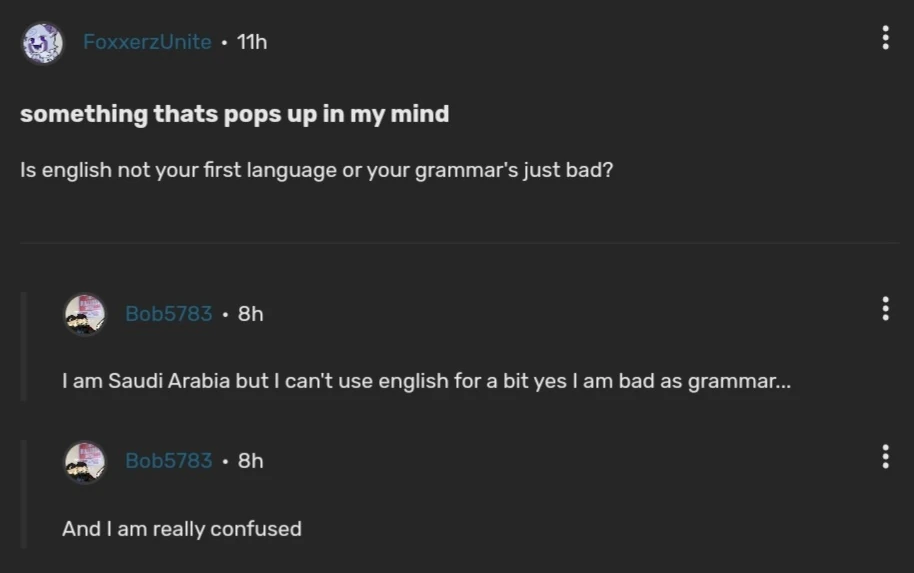 why do bob uses bad grammar? | Fandom