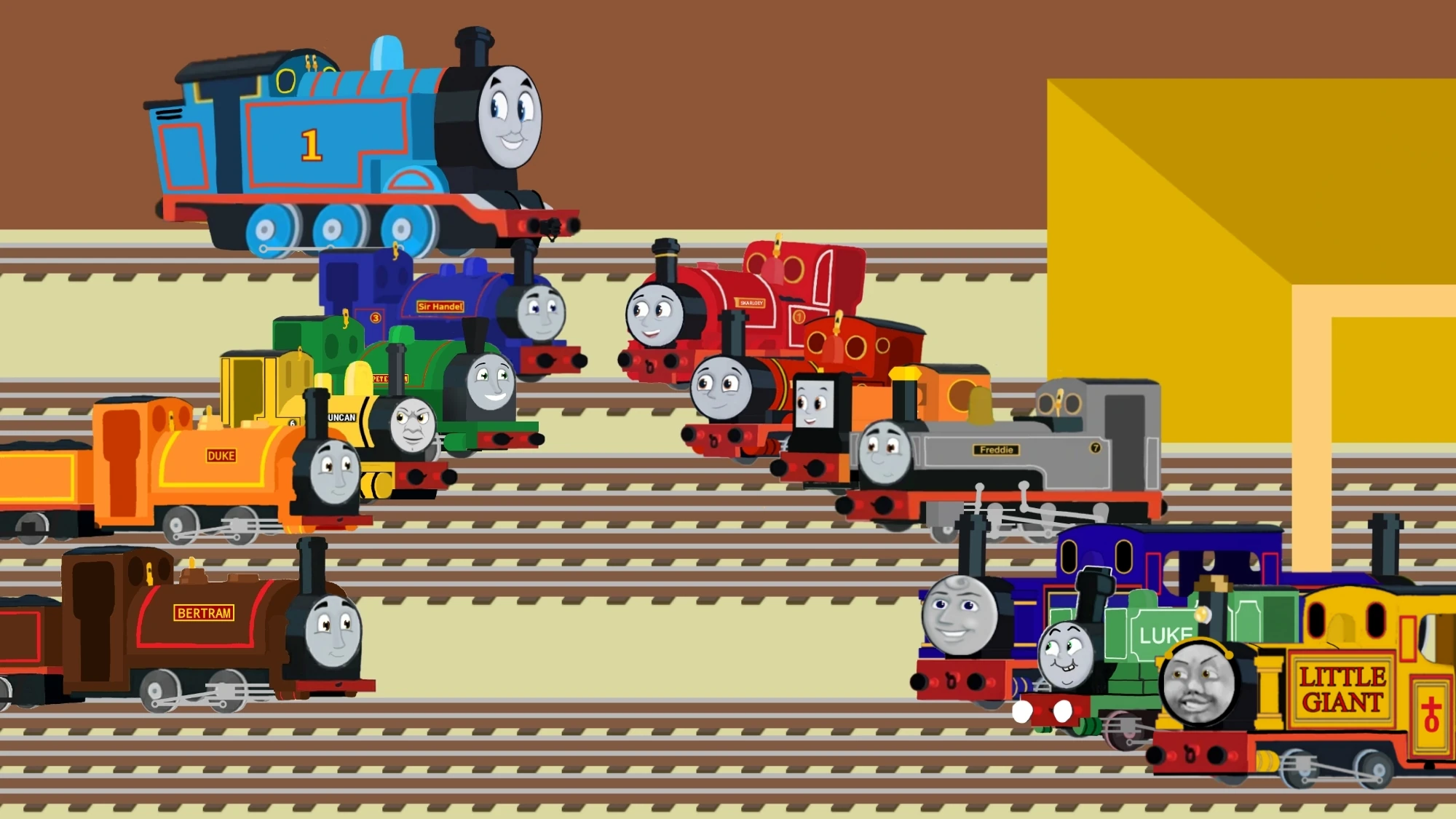 "🎶They are the Narrow Gauge Engines. Running on Narrow Gauge Tracks!🎶 ...