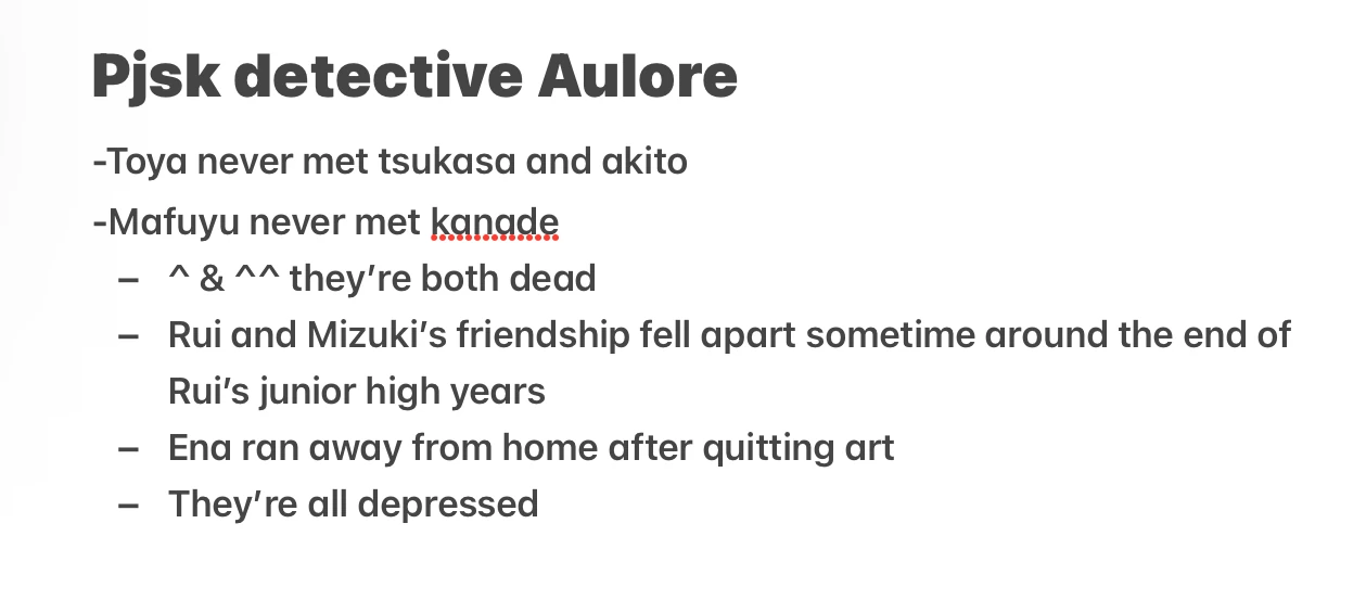 Some notes for my pjsk detective AU | Fandom