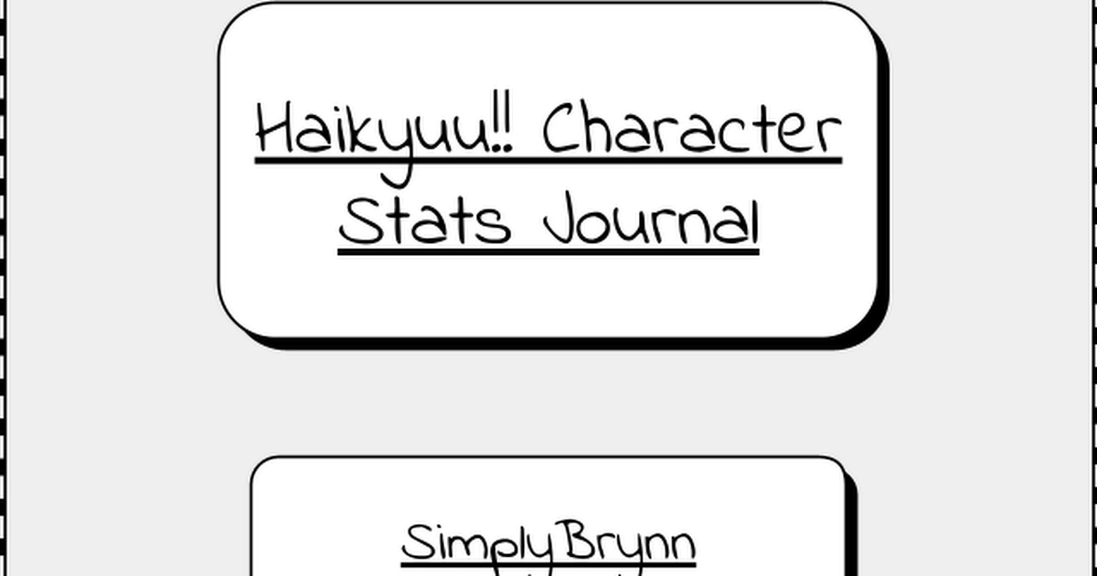 Haikyuu!! Character Stats Journal! Day 26! | Fandom