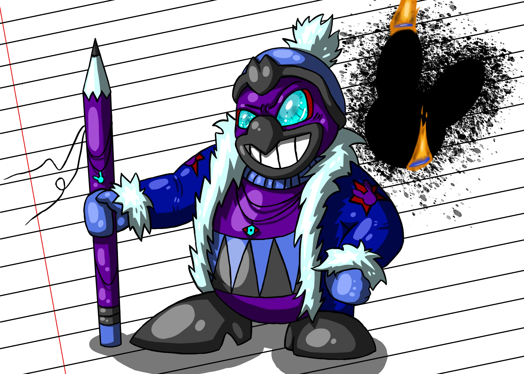 I designed my version of Dedede Clone for the Wikibot AU. He has a big ...