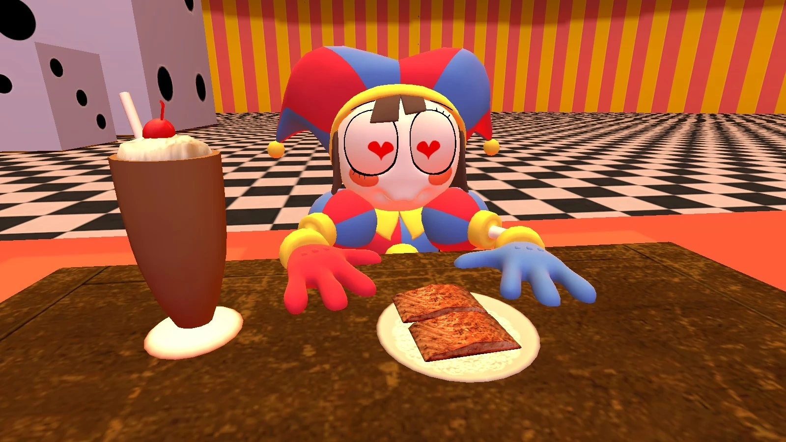 Pomni and her salmon steak! | Fandom