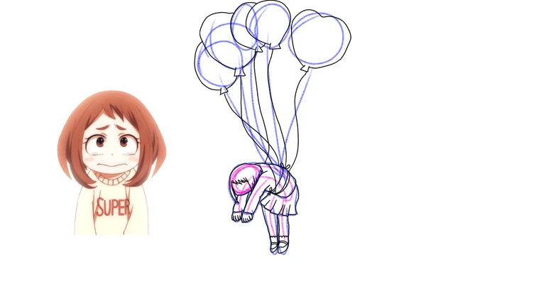 baby uraraka with a balloon won so while i work on that, have some ...