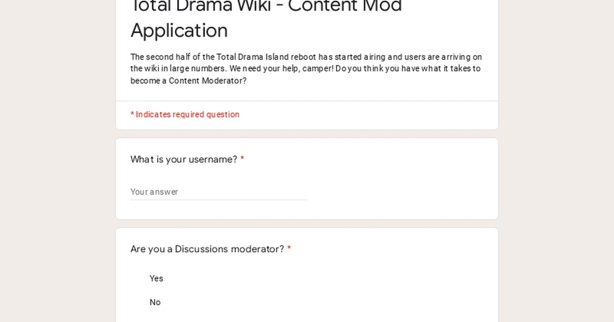Content Moderator Applications | Fandom