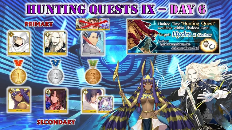 FGO NA – Hunting Quest IX - Day 6: Hydra Hunt (3T farming 5 slot) | Fandom