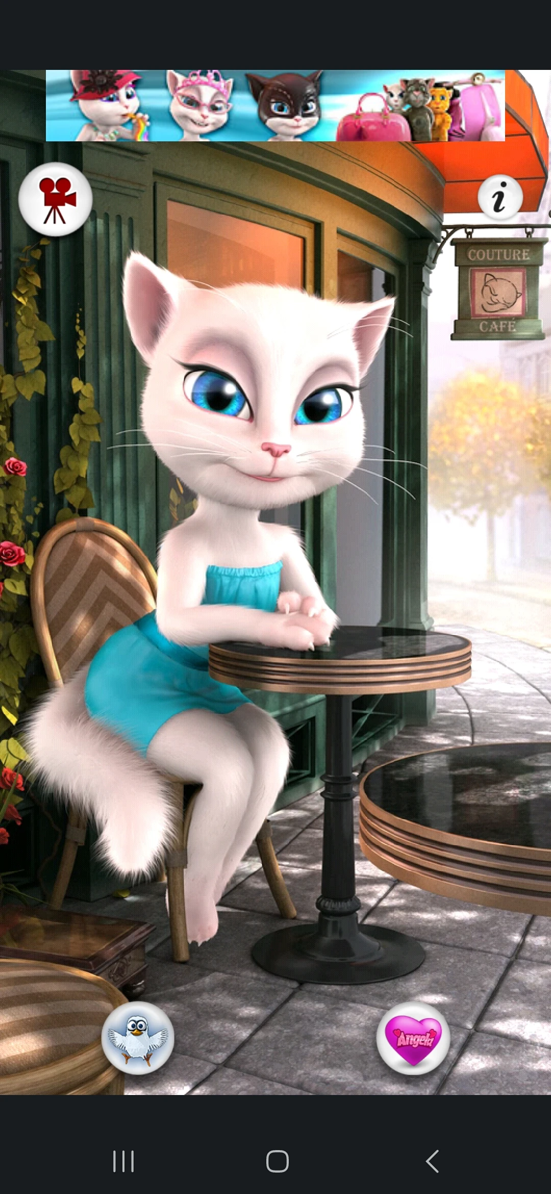 Talking Angela 2.6 would look like with the gift and wardrobe button ...