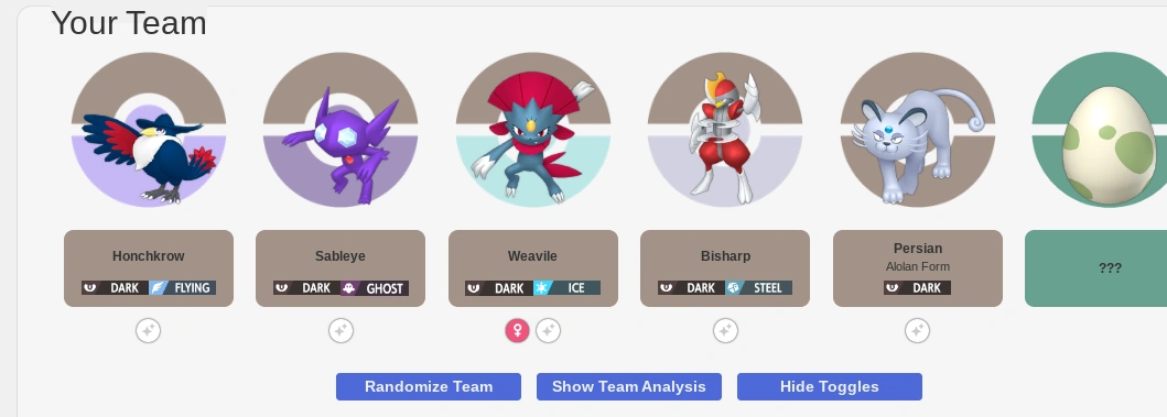 Nanu and Hapu elite 4 team (as they are the only ones we didn't get ...