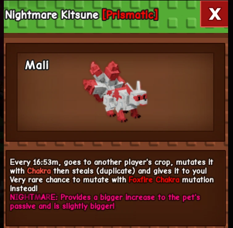 Friend is looking to trade a Nightmare Kitsune (See below) | Fandom