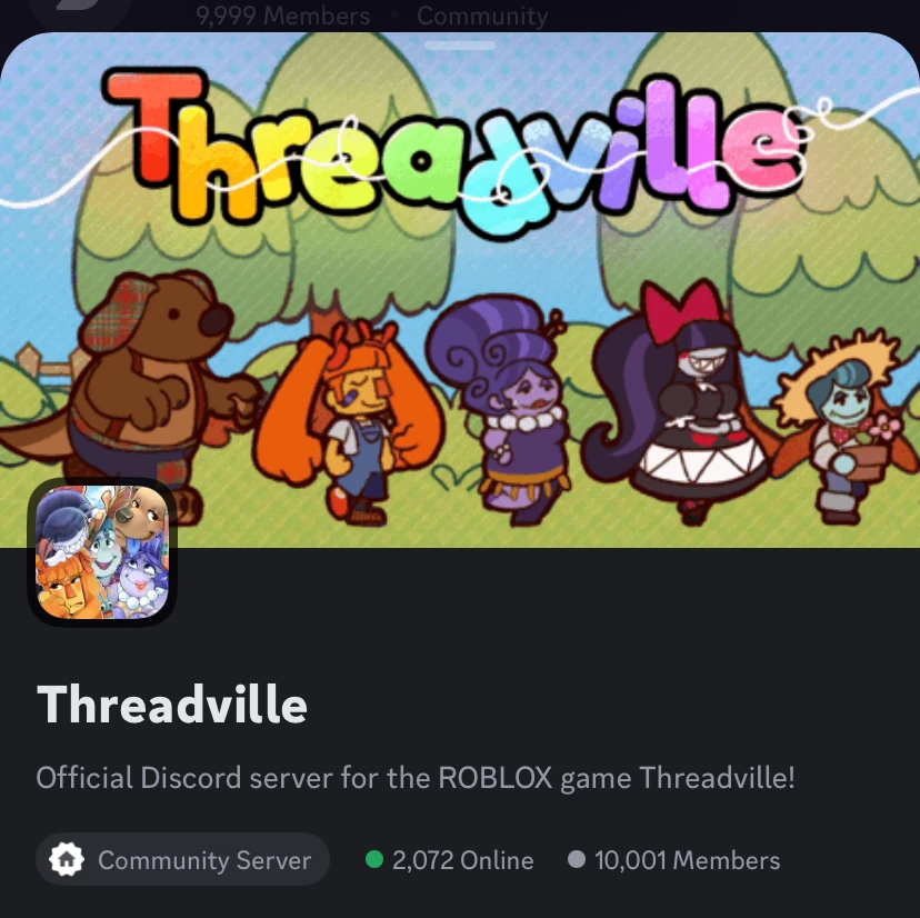 THREADVILLE DISCORD HITS 10k | Fandom