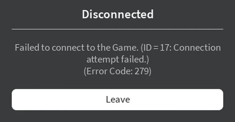 Most common error in roblox | Fandom