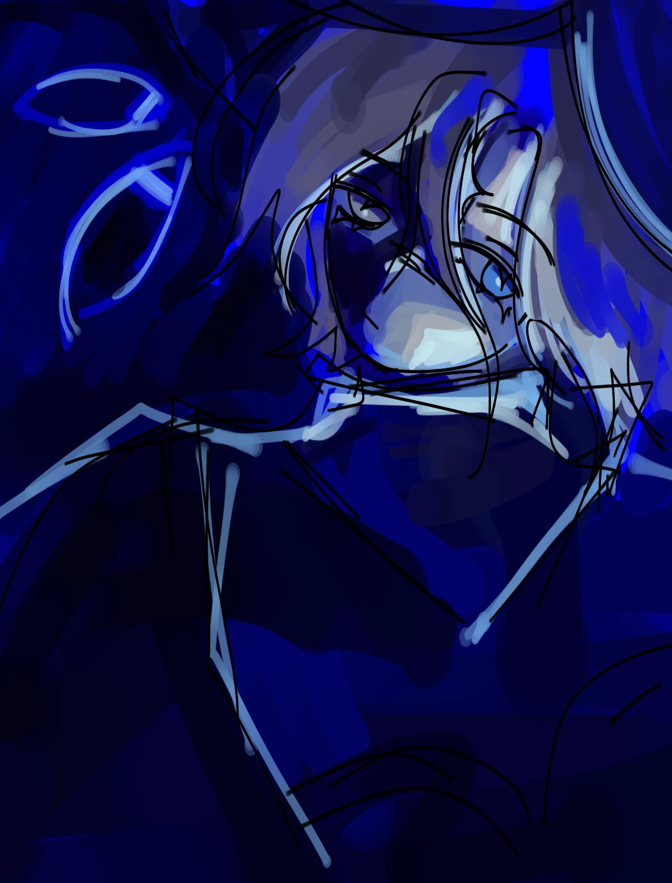 This entire drawings colors is blue | Fandom