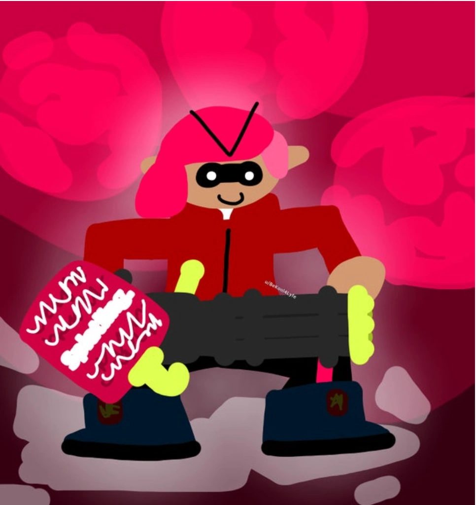 Here is my inkling again, but this time in a different art style, pose ...