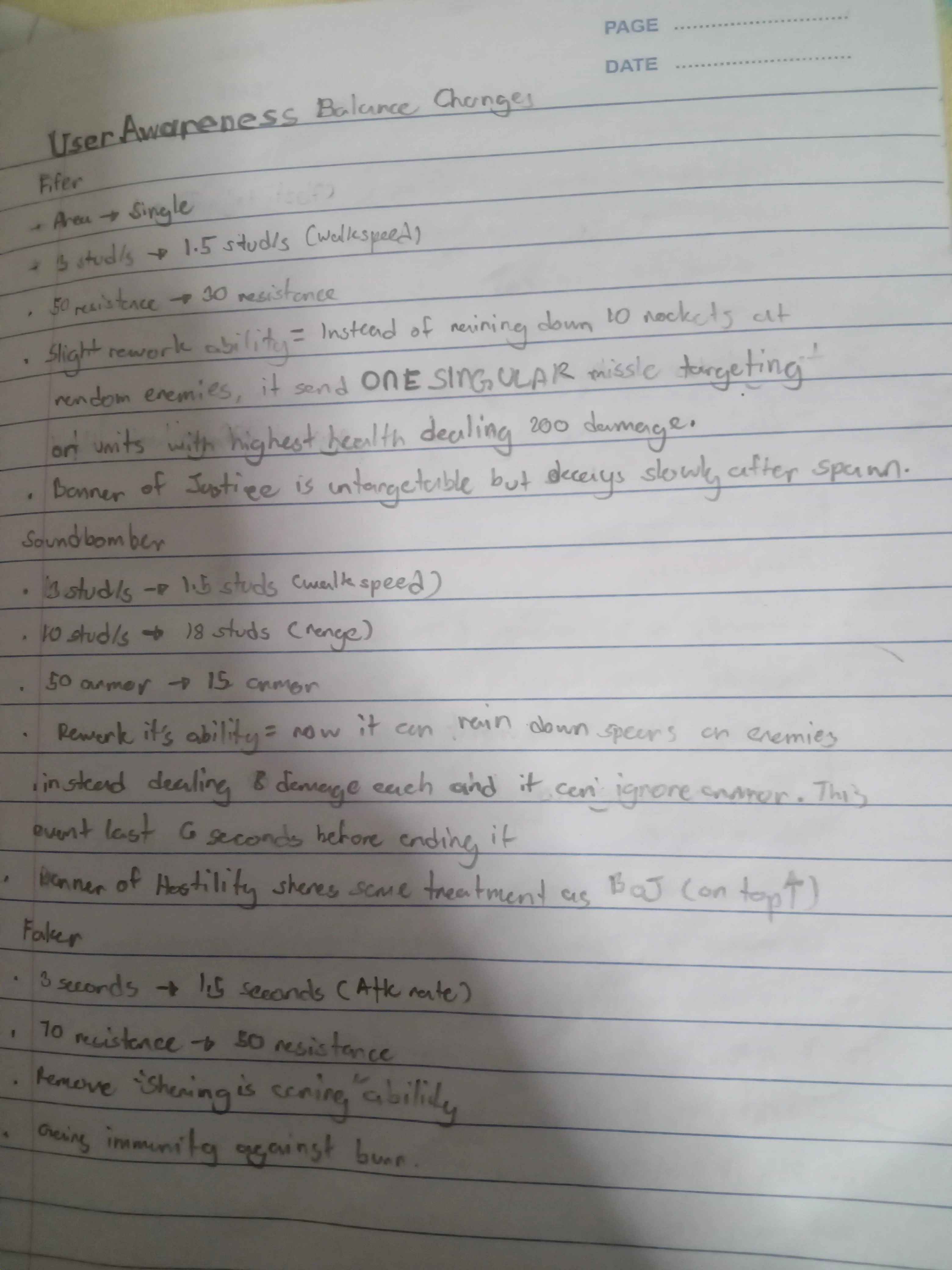 User Awareness balance changes I think. | Fandom