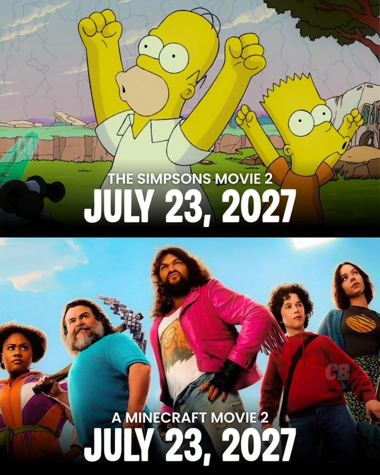 The Simpsons Movie 2 and A Minecraft Movie 2 will release on the same ...