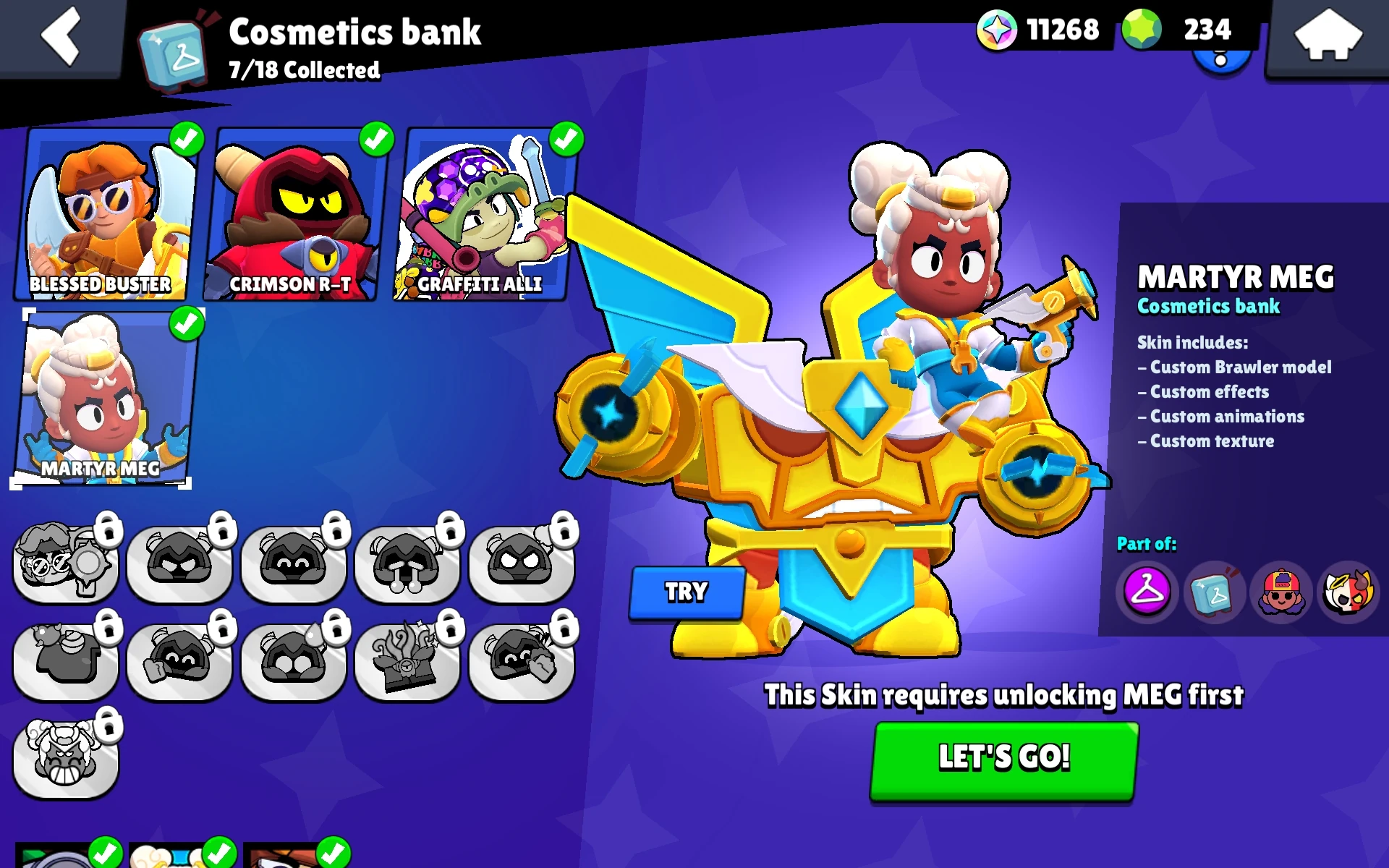 My cosmetic bank skins | Fandom