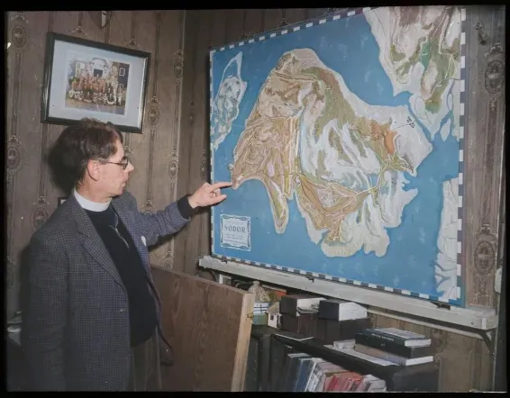 colorized picture of awdry again | Fandom