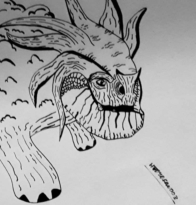 My pen drawing of the httyd foreverwing (With my signature for proof ...