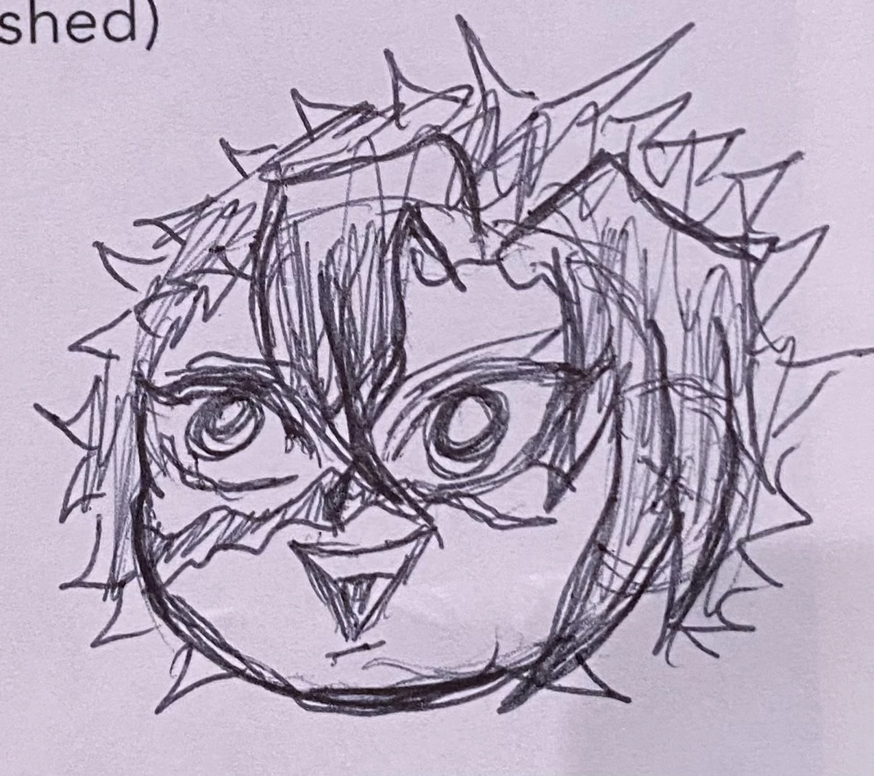 Sanemi doodles I made in church | Fandom