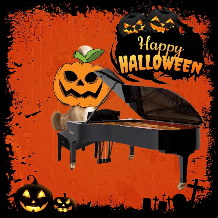 Daisy with a pumpkin head playing the "Halloween Theme Song(The Michael ...